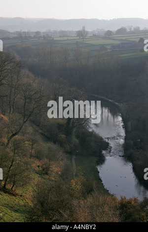 Lathkill Dale, view towards Youlgreave from Over Haddon, Peak District ...