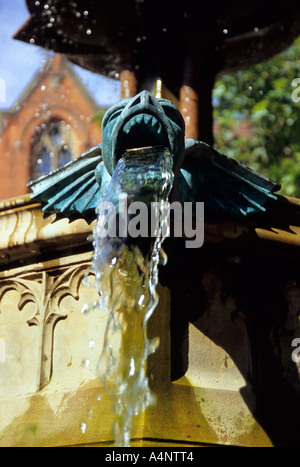 Gargoyle in Water Fountain Albert Square Manchester Stock Photo - Alamy
