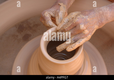 Pottery, The traditional Indian kumbhar ( potter ) Earthen Clay pot ...