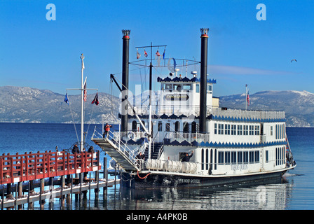 Paddle steamer Tahoe Queen on Lake Tahoe, California Stock Photo - Alamy