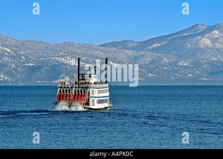 Paddle steamer Tahoe Queen on Lake Tahoe, California Stock Photo - Alamy
