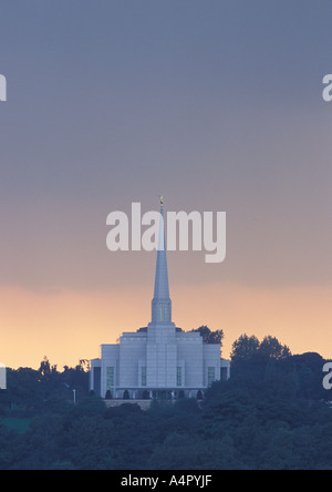 Chorley Mormon Temple at sunset Stock Photo - Alamy