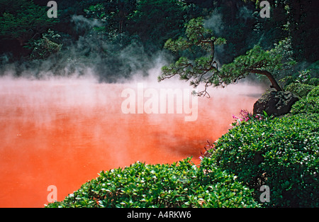 Geothermal Pool Chinoike Jigoku (Blood Pool Hell ), Beppu, Japan Stock ...