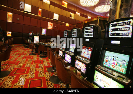Grand Lisboa casino, Macau, slot machines Stock Photo - Alamy