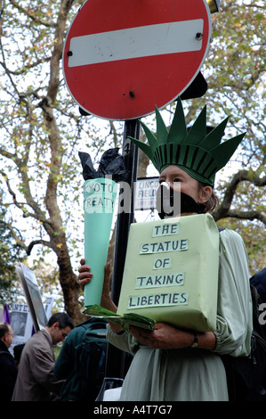 Woman dressed as Statue of Liberty at Climate Change Environmental ...