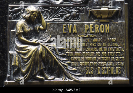 Eva Peron's tomb, Recoleta Cemetery, Recoleta, Buenos Aires, Argentina ...