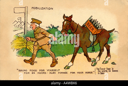 World War One comic postcard of Bert and Old Bill by artist Bruce ...