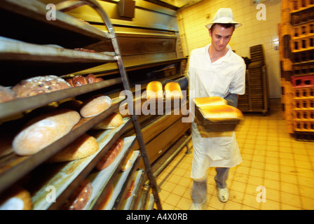 A baker working in a UK supermarket bakery Stock Photo - Alamy