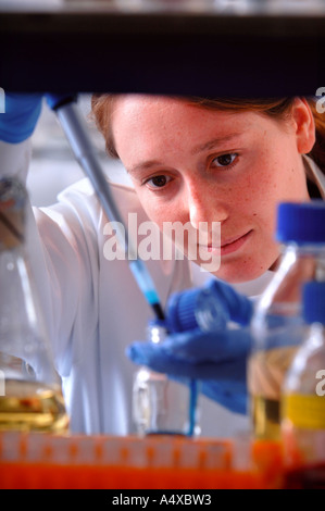 A BIOLOGY STUDENT AT THE UNIVERSITY OF BATH DECANTING CHEMICALS Stock ...