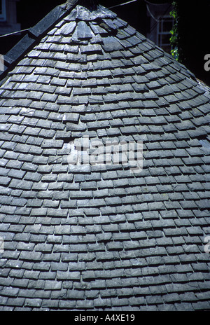 Traditional Welsh Slate Roof Slates quality thick Wales Stock Photo ...