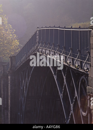 First iron bridge. The Iron Bridge spanning the River Severn at ...