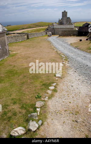 View of Lundy Village and the Marisco Tavern on Lundy Island Stock ...