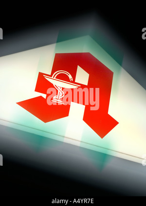 pharmacy sign Apothekenzeichen Stock Photo - Alamy