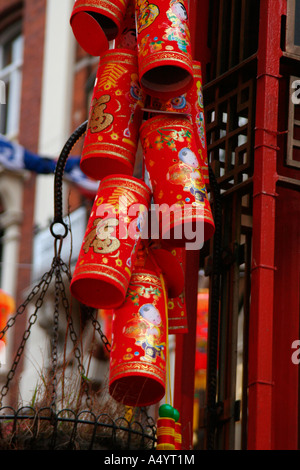 firecracker decoration for chinese new year Stock Photo - Alamy