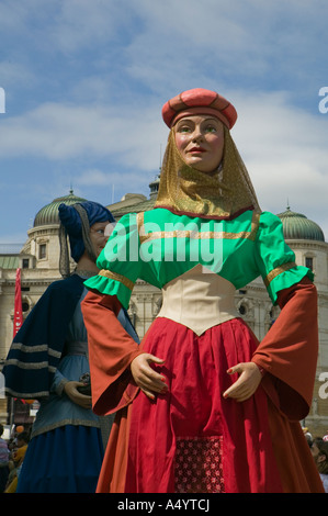 Giganta (female giant) during parade, Aste Nagusia, Bilbao, Basque ...