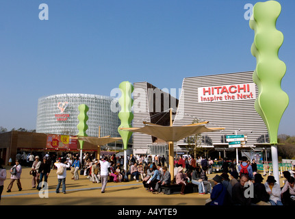 Toyota and Hitachi Pavilions in Corporate Pavilion Area of World Expo ...