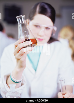 Erlenmeyer flask in school science lab for experiments Stock Photo - Alamy