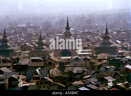 Aerial view of old city Srinagar in Jammu Kashmir India Stock Photo - Alamy