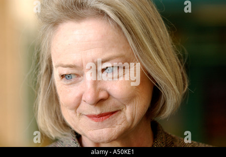Famous female war reporter journalist Kate Adie working for BBC checks ...