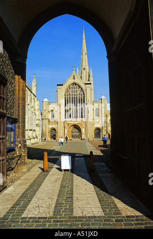 Norwich, Erpingham Gate and Cathedral Spire, Norfolk, England, UK ...