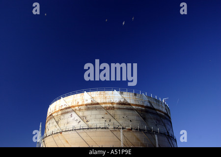 Gasometer gas works in Swindon Wiltshire Stock Photo - Alamy