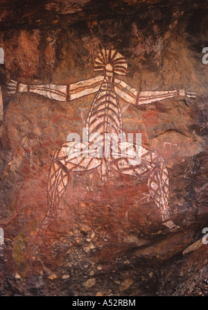 Australian Aboriginal rock art Lightning woman at Anbangbang shelter ...