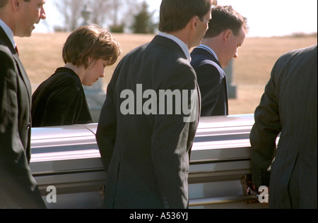 Children carrying their Mother's coffin to the grave. Buffalo Minnesota ...