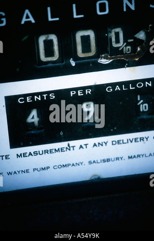 Mechanical gas pump readout Chilmark MA Stock Photo - Alamy