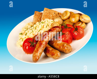 breakfast on plate Stock Photo - Alamy