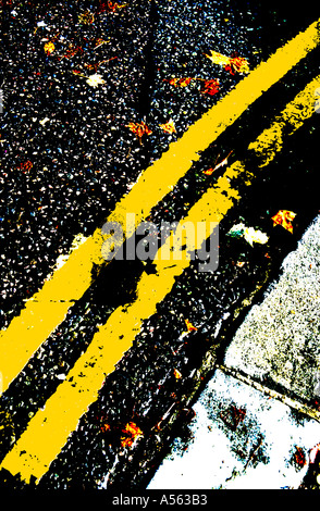 Yellow 'No stopping at any time' London Bus Priority Network sign Stock ...