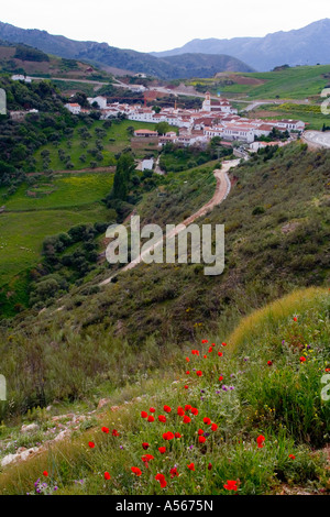 Atajate Andalucia Spain A white hill village west of Ronda Stock Photo ...