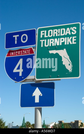 Orlando, Florida, Florida Turnpike Interstate 4 signs Stock Photo - Alamy