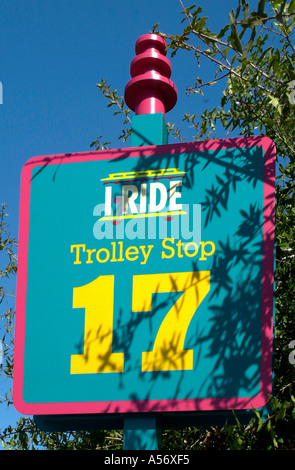 I Ride Trolley Stop, International Drive, Orlando, Florida, USA Stock ...