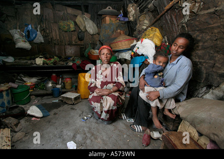 Painet jb1191 ethiopia interior very poor home shiro meda addis ababa ...