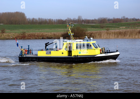 dutch police boat patrolling river Stock Photo - Alamy