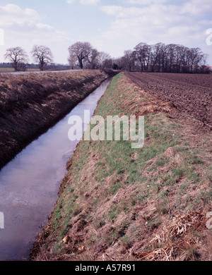 Catchwater Drain Lincolnshire UK Stock Photo - Alamy