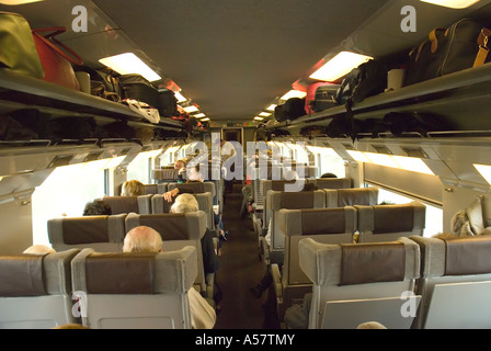 High Speed Eurostar Train going Over The River Medway Rail Bridge Stock ...