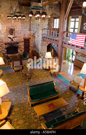 Interior of Giant City Lodge at Giant City State Park in Southern ...
