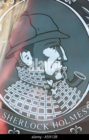 England, London, Window in Sherlock Holmes Pub Stock Photo - Alamy