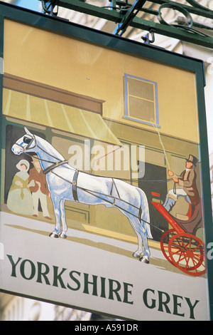 England, London, Yorkshire Grey Pub Sign Stock Photo - Alamy