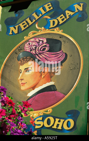 England, London, Nelly Dean of Soho Pub Sign Stock Photo - Alamy