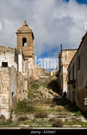 Ghost town of Poggioreale, Sicily Stock Photo - Alamy