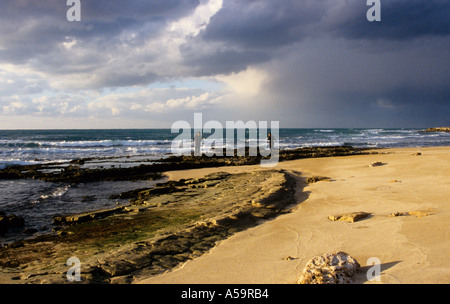 Storm over beach at Sour Southern Lebanon Stock Photo - Alamy