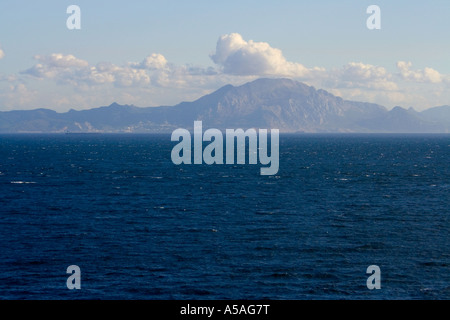 Mount Sidi Mossa Mount Hacho Ceuta African coast seen from Gibraltar ...