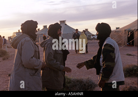 Sahrawi men in a refugee camp in Tindouf Western Algeria Stock Photo ...