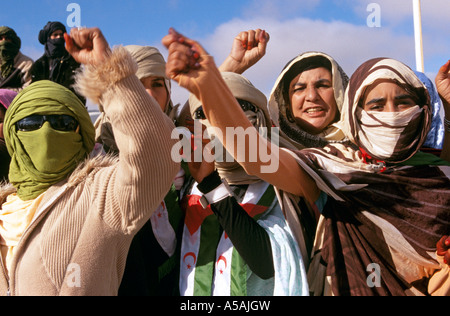 Sahrawi People celebrating the Western Sahara Independence Day Stock ...