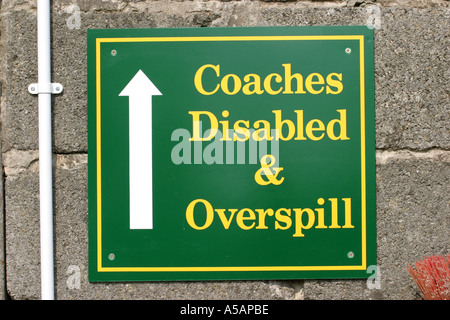 coaches and disabled parking sign Stock Photo - Alamy