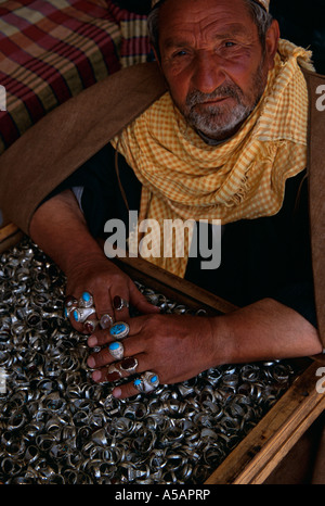 An old man selling rings in Tehran Iran Stock Photo - Alamy
