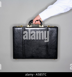 Hand holding briefcase Stock Photo - Alamy