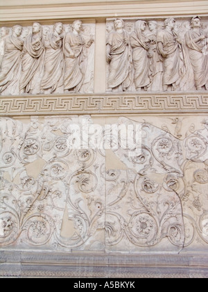 Relief depicting the Emperor Augustus and his family making an offering ...